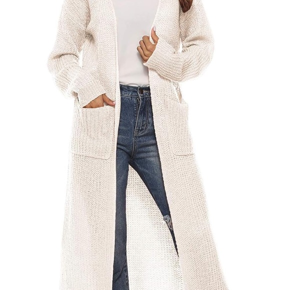 Sweaters | Womens Cream Long Cardigan Sweater | Poshmark